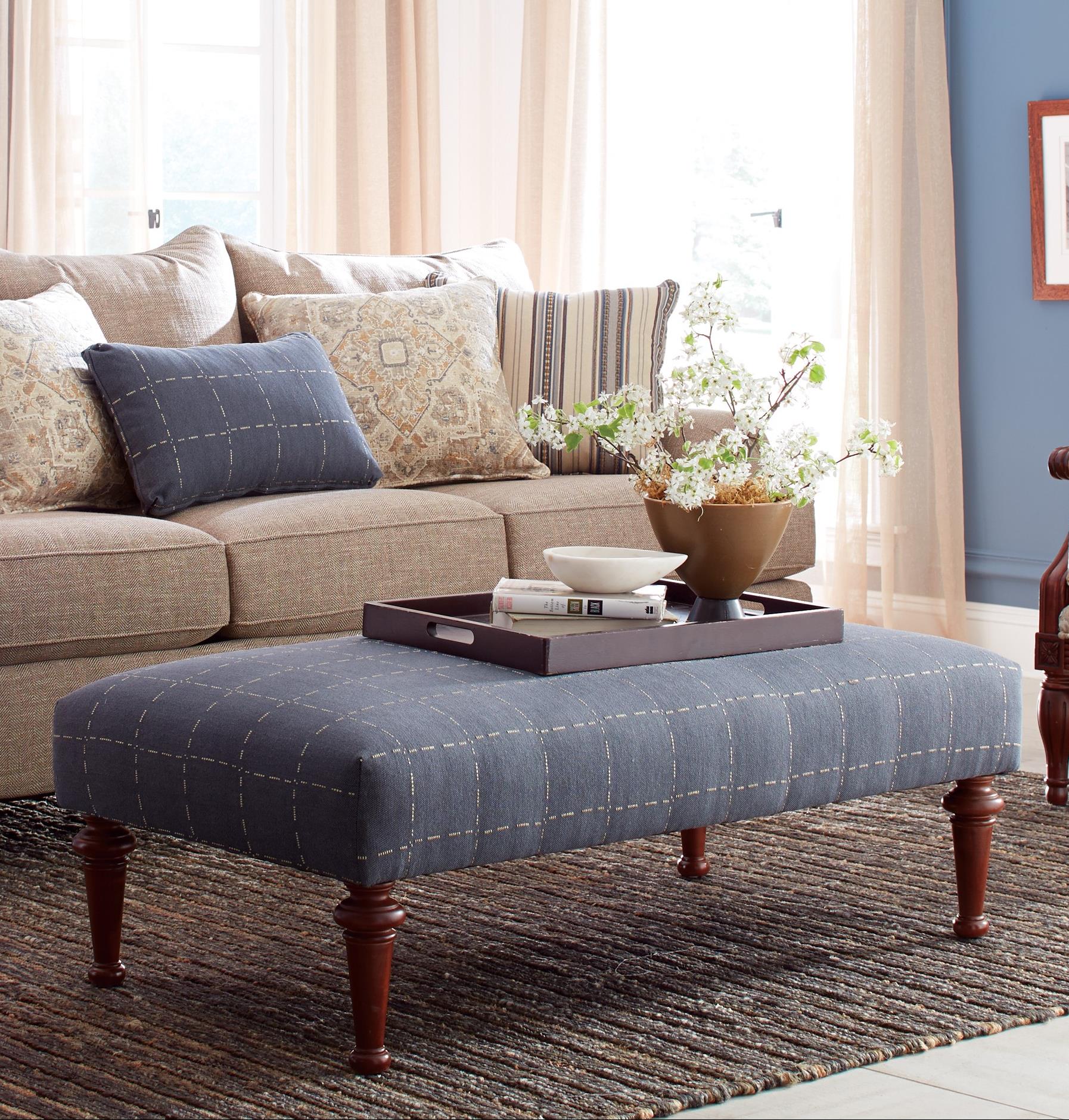 Craftmaster Accent Ottomans Transitional Cocktail Ottoman With Tall